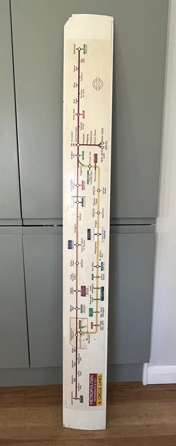 VINTAGE LONDON UNDERGROUND Metropolitan Circle Line Tube Map Carriage ...