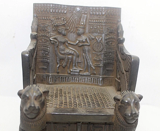 RARE ANCIENT EGYPTIAN ANTIQUE TUT Throne Chair Pharaoh King Tutankhamen ...