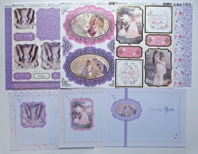 KANBAN MUMS & Daughters Foiled Toppers, Inserts & Paper Kit F P&P ...