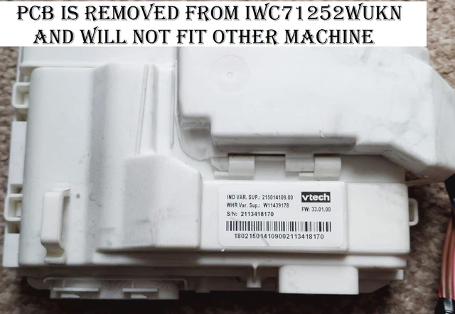GENUINE INDESIT IWC71252WUKN Washing Machine Used Program Control Board ...
