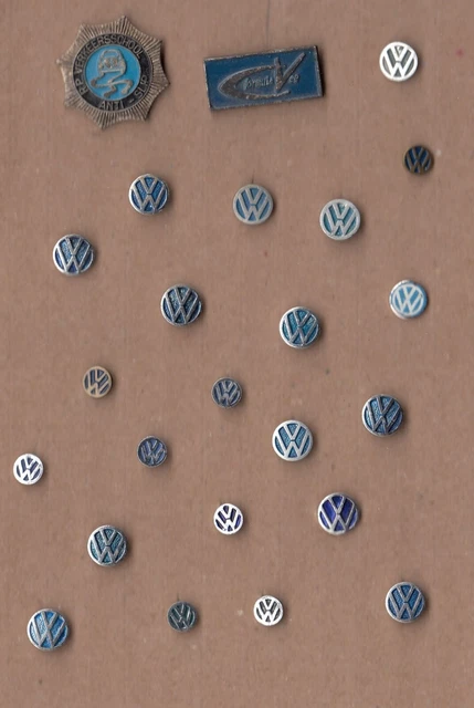 VINTAGE VW VOLKSWAGEN Van Beetle pin badges 1960s Logo Job Lot ...
