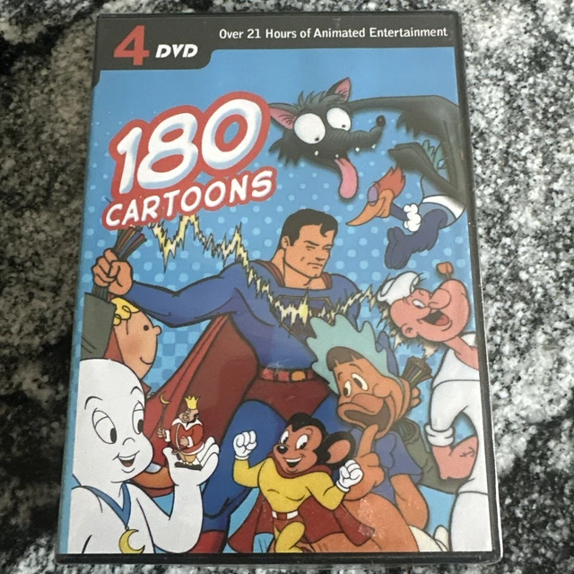 180 CARTOONS NEW DVD 4 Disc Set Over 21 Hours of Animated Entertainment ...