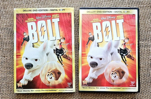 DISNEY 2008 BOLT Movie DVD Deluxe Edition + Digital Copy Slip Cover $6. ...