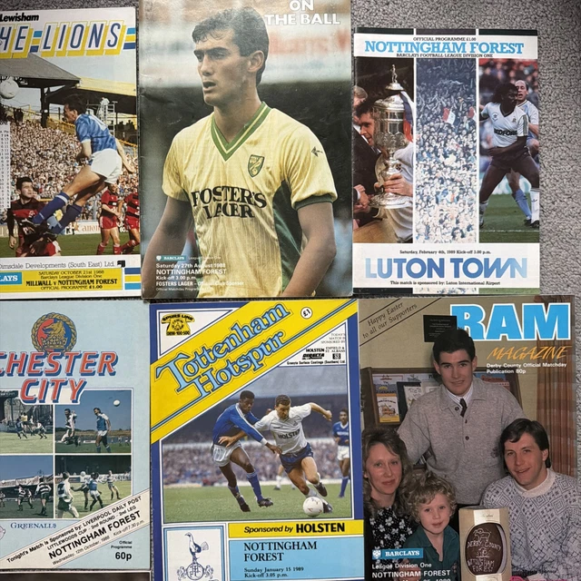MIXED VINTAGE RETRO Football Programmes 1980s Nottingham Forest x12 ...