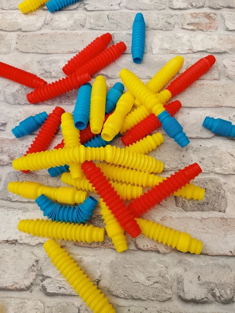 100X TOMY POPOIDS. Building, Sensory, Stress Fidget Toy Tubes. New £10. ...