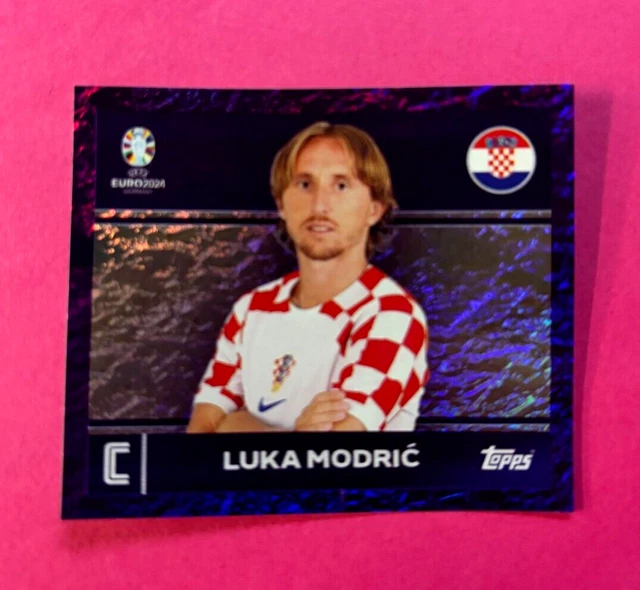 TOPPS UEFA EURO 2024 - Sticker Luka Modric - Purple - Parallel Parallel ...