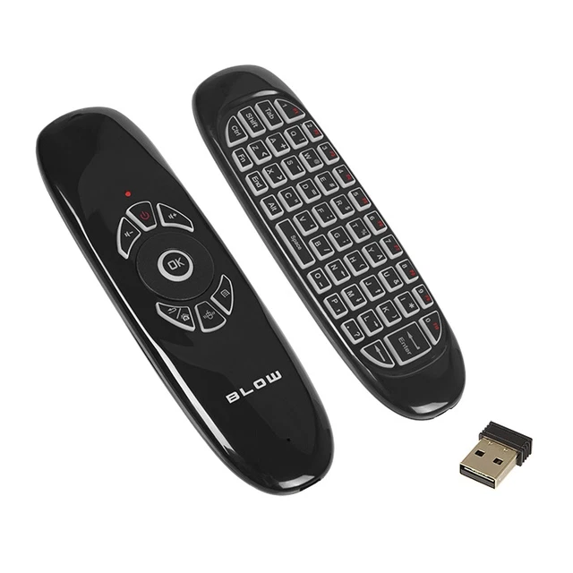 NEW 2.4GHZ WIRELESS QWERTY Mini Keyboard Air USB TV Mouse Remote ...