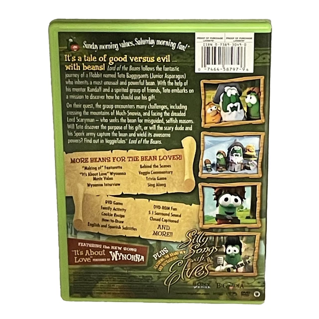 VEGGIE TALES: LORD of the Beans (DVD, 2005) Region 1 Animation Family EUR 9,35 - PicClick IT