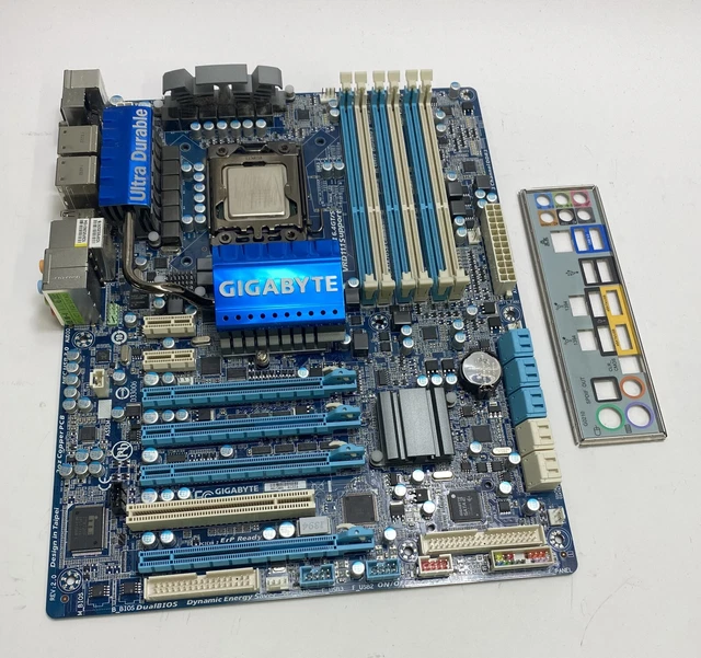 GIGABYTE GA-X58A-UD3R REV:2.0 Socket 1366 Motherboard with Backplate ...