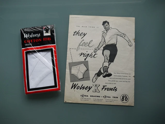 VTG MENS WOLSEY X-Front Briefs Y-Front Fly Underpants Retro Jock ...