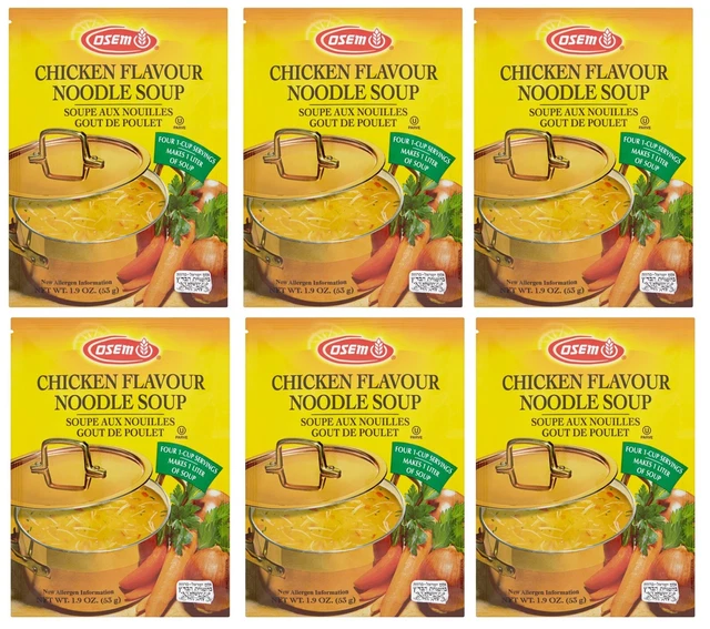 OSEM CHICKEN FLAVOUR Noodle Soup Packet Mix 53g PACK OF 6 $36.32 ...
