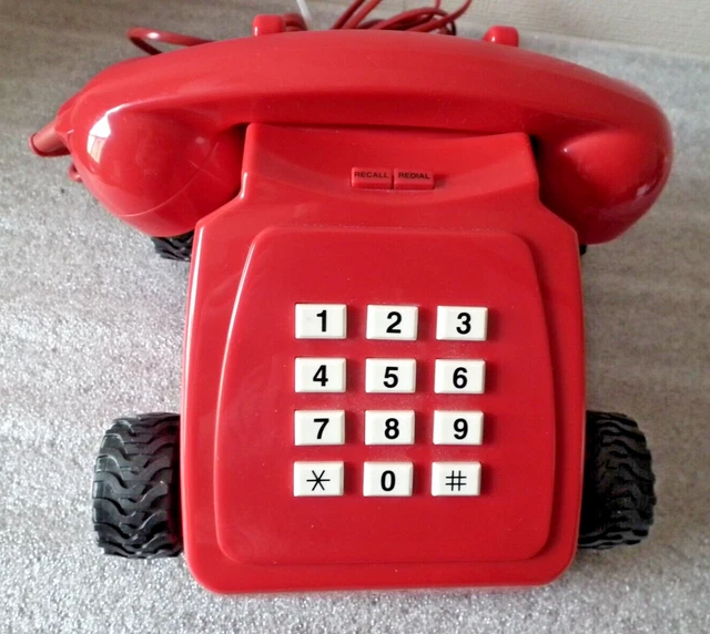 VINTAGE RED DIRECT Line Telephone on Wheels £18.00 - PicClick UK