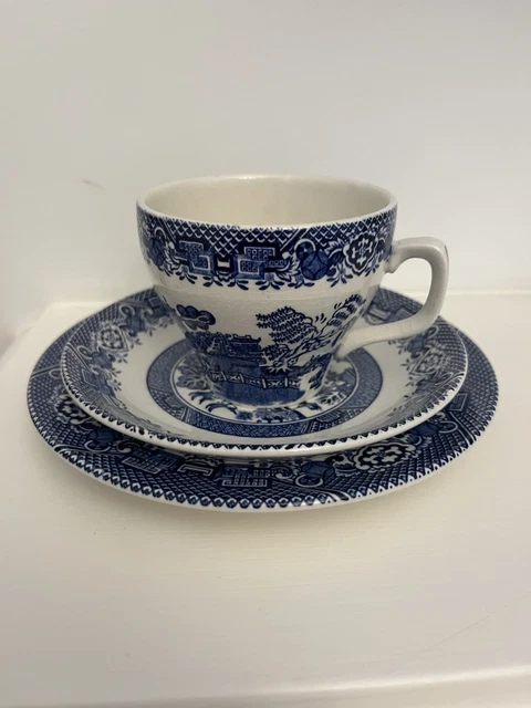 WILLOW PATTERN CHINA Tea Trio Woods & Sons $34.00 - PicClick AU