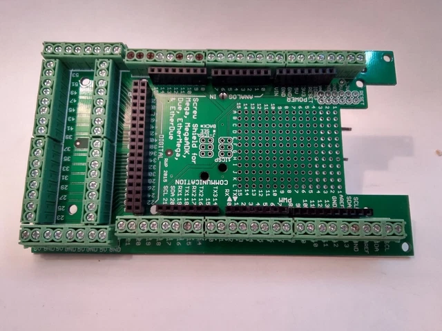PROTOTYPE SCREW/TERMINAL BLOCK Shield Board Kit for Arduino MEGA-2560 ...