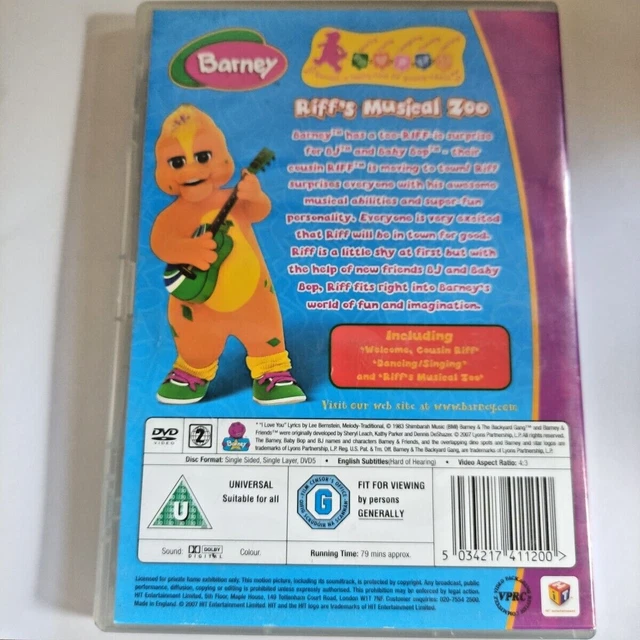 BARNEY RIFFS MUSICAL Zoo (2007) Barney the Dinosaur DVD R2 KIDS MUSIC 💖 ...
