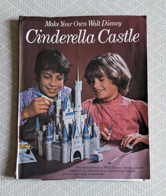 RARE VINTAGE 'MAKE Your Own Walt Disney Cinderella Castle' Paper Craft ...
