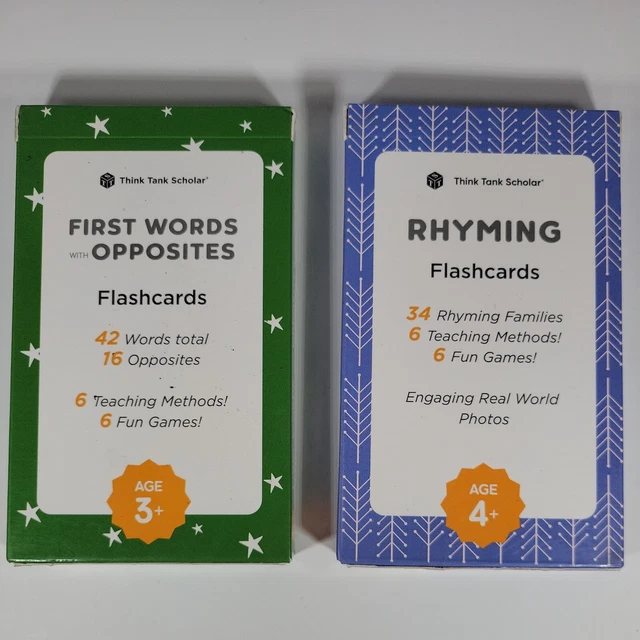 THINK TANK SCHOLAR Preschool Flash Cards Award Winning Learn First ...