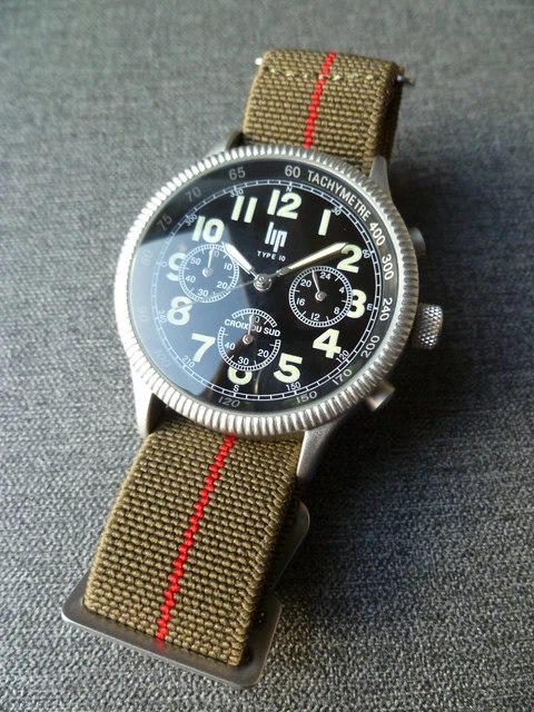 WATCH LIP TYPE 10 Croix du Sud Chronograph - French Pilot WW Vintage ...