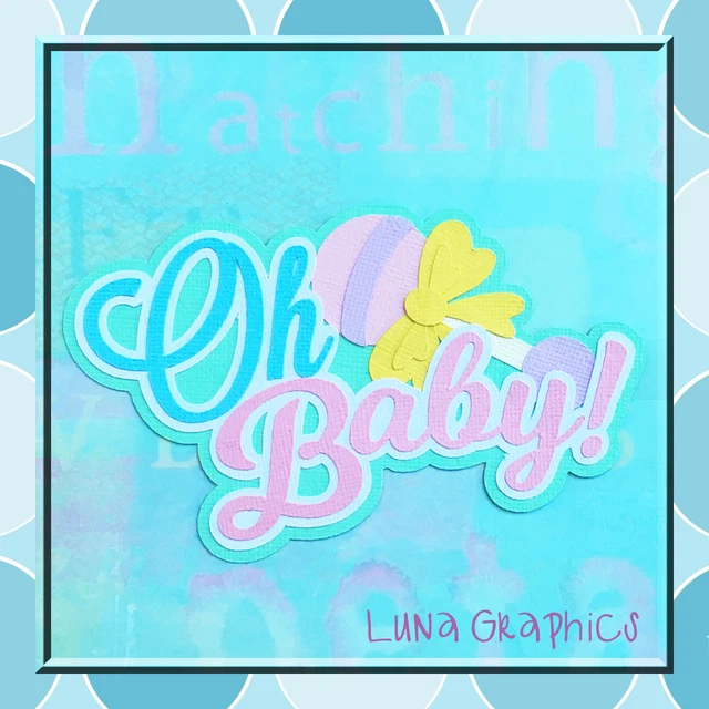 OH BABY TITLE Paper Piecing card toppers and scrapbooking EUR 6,50 ...