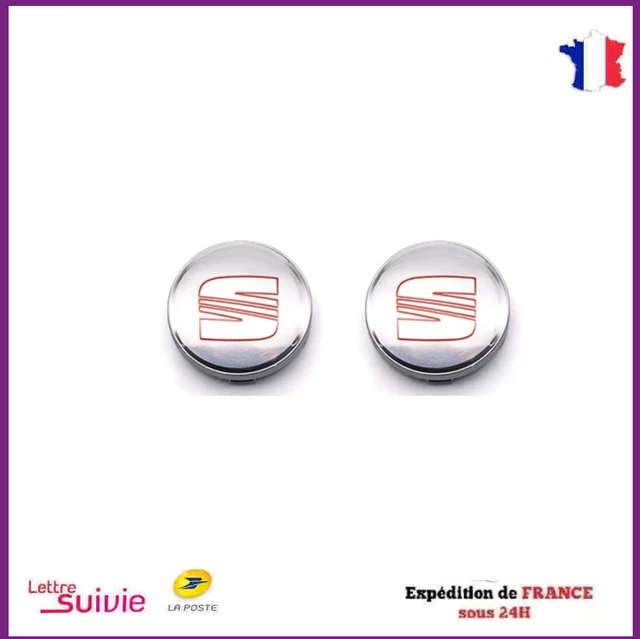 LOGO STICKER CLÉ SEAT 14 MM Emblème Autocollant Voiture Aluminium 2 PCS ...