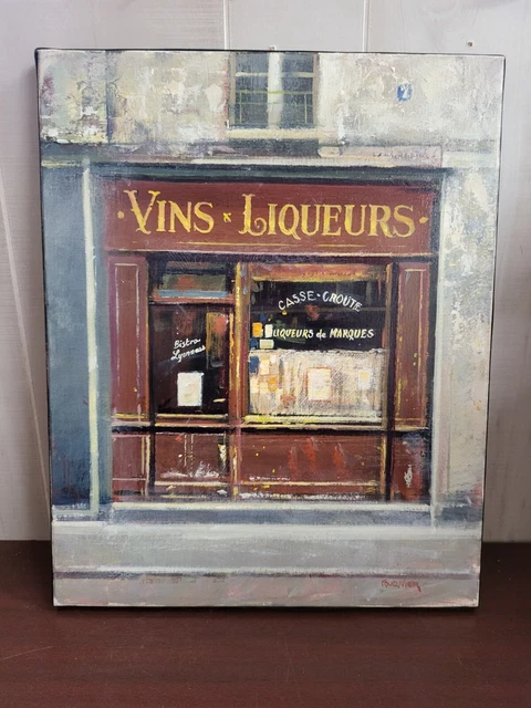 ORIGINAL CHRISTIAN FOURNIER Painting of Bistro Lyonnais Paris 2003 Art ...