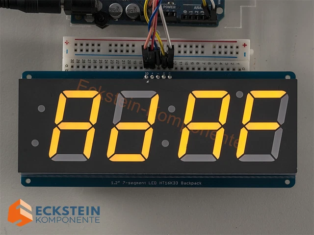 Adafruit 1 2and 4 Digit 7 Segment Display With I2c Backpack Yellow For Arduino Eur 31 64 Picclick Fr