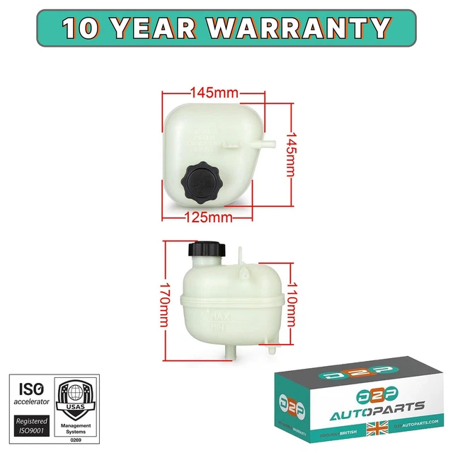 COOLANT EXPANSION TANK / Header Tank & Cap For Mini R52 R53 Cooper S ...