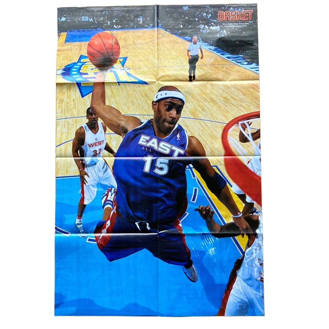 VINCE CARTER REGGIE Miller Poster Basketball Kobe Vintage NBA Jersey 66 ...