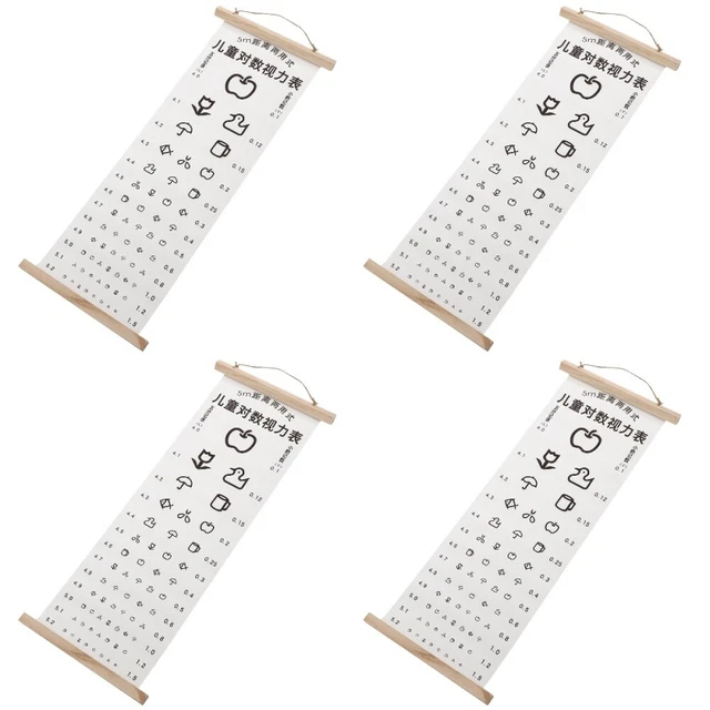 4X WALL TEST Chart Vision Chart Eye Visual Testing Chart for Classrooom ...