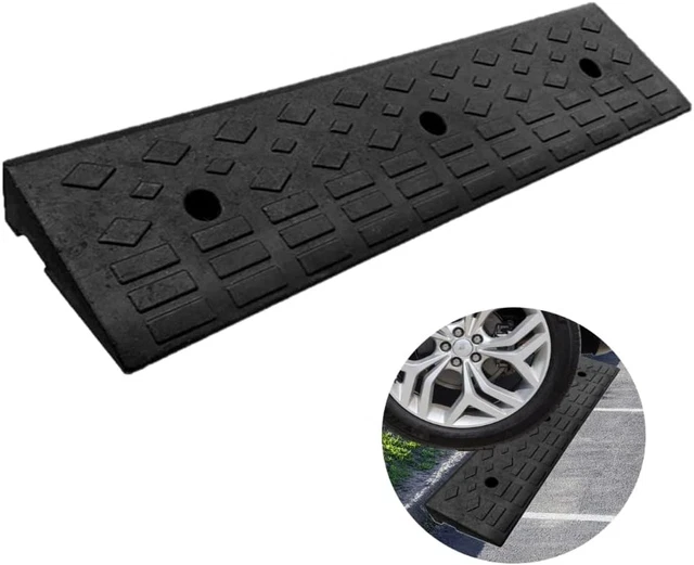 4& RUBBER CURB Ramps Heavy Duty Driveway Curb Ramp 10 Ton Car Slope ...