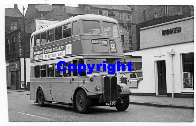 GLASGOW CORPORATION EGA70 AEC Regent 111 Metro Cammell B&W Bus Photo £1 ...
