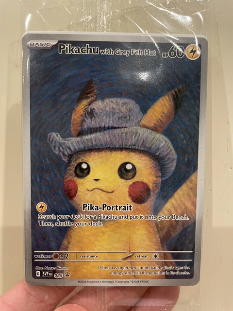 POKEMON × VAN Gogh Museum:Pikachu with Grey Felt Hat 085Promo Card ...