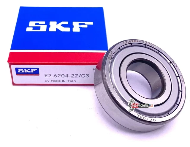 SKF E2.6204 ZZ C3 Deep Groove Ball Bearing, Metal Shielded 20x47x14 mm ...