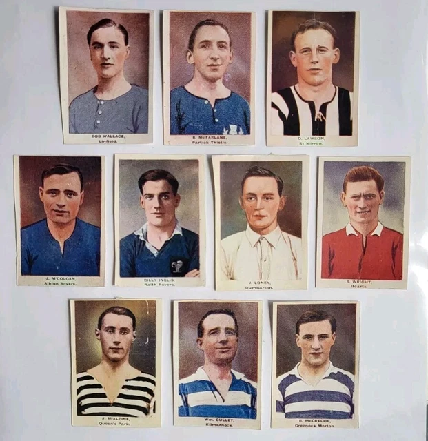 RARE LOT 11X Scottish DC THOMSON ADVENTURE 1923 FAMOUS CLUB COLOURS ...