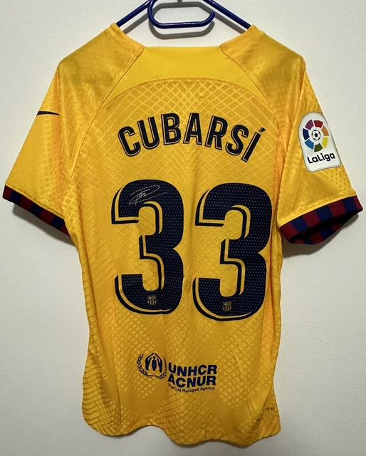 PAU CUBARSI AUTÓGRAFO camiseta Shirt FC BARCELONA Autograph Autografo ...