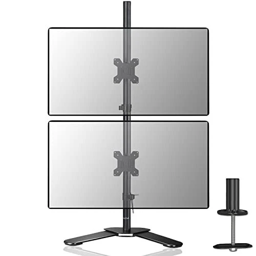 DUAL MONITOR MOUNT Vertical Monitor Stand for 2 13-27 inch Monitors80cm ...