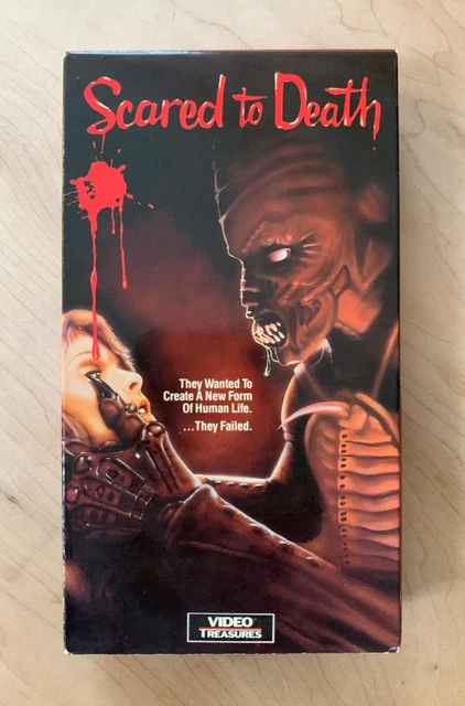 SCARED TO DEATH / 1988 Video Treasures VHS / Syngenor Creature Horror ...