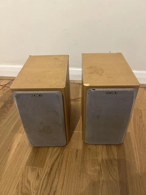SONY SS CCP33 Speakers Pair 6 Ohm Wood Effect Vintage Bookshelf HiFi £4 ...