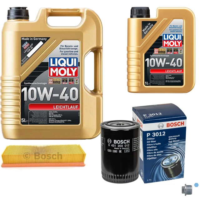 BOSCH INSPECTION SET 6L Liqui Moly Bon Fonctionnement 10W-40 pour VW Seat de Rsh EUR 96,84 ...