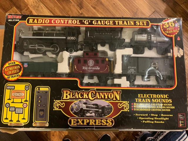 EZTEC BLACK CANYON Express Radio Control G Gauge Train Set 36 Pieces No ...