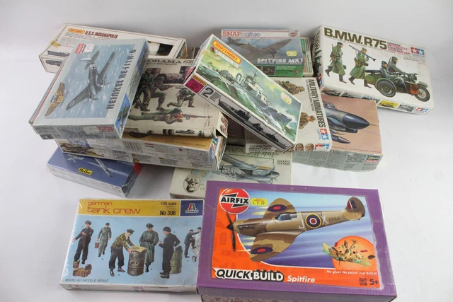MODEL KITS MILITARY Inc Matchbox Tamiya Heller Airfix Job Lot ...