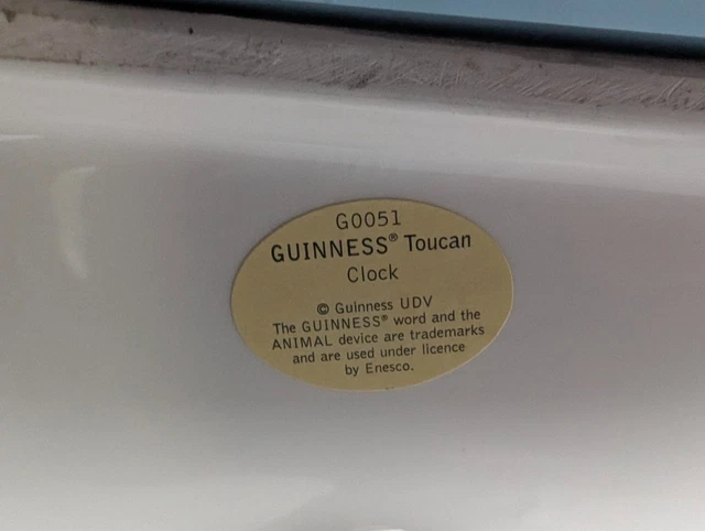 GUINNESS ENESCO TOUCAN Clock G0051 £73.50 - PicClick UK