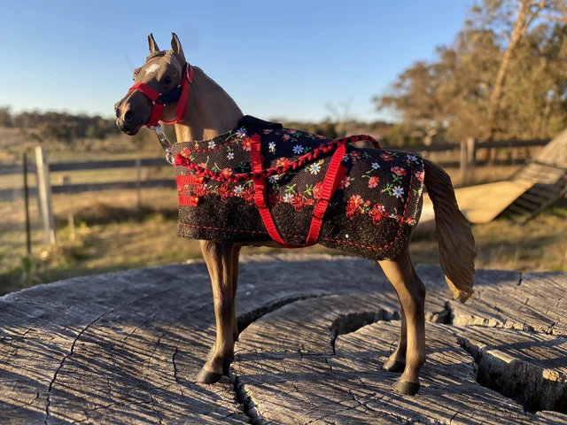 SCHLEICH HORSE HANDMADE Tack Rug and Halter set - PS_ schleich $19.00 - PicClick AU