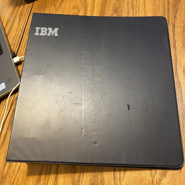 VINTAGE BLACK IBM 3-inch 3 Ring Binder Retro Computer Advertising $5.99 ...