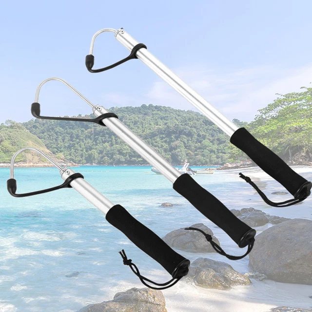 TELESCOPIC FISH Gaff Metal Fishing Gig Harpoon for Outdoor Sea Boat Ice ...