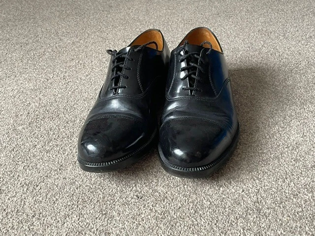 BRITISH ARMY / RAF Air Cadet Uniform Parade Shoes Black Leather Size 7 ...