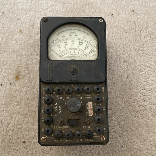 VINTAGE SUPREME MODEL 542 - Bakelite Multimeter - Ham Radio ...