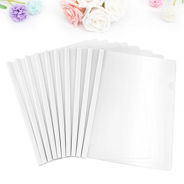 20 PCS CLEAR Plastic Folders Covers Report Binders Office Supplies $48. ...