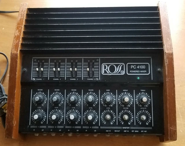 VINTAGE ROSS PC 4100 CP 4 Channel Mixer / Amplifier with Reverb As Is ...