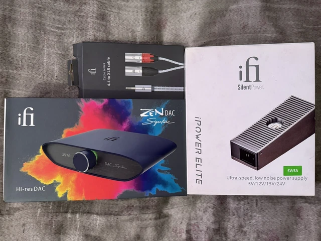 IFI ZEN DAC Signature + iFi iPower Elite + iFi 4.4 to XLR cable EUR 100 ...